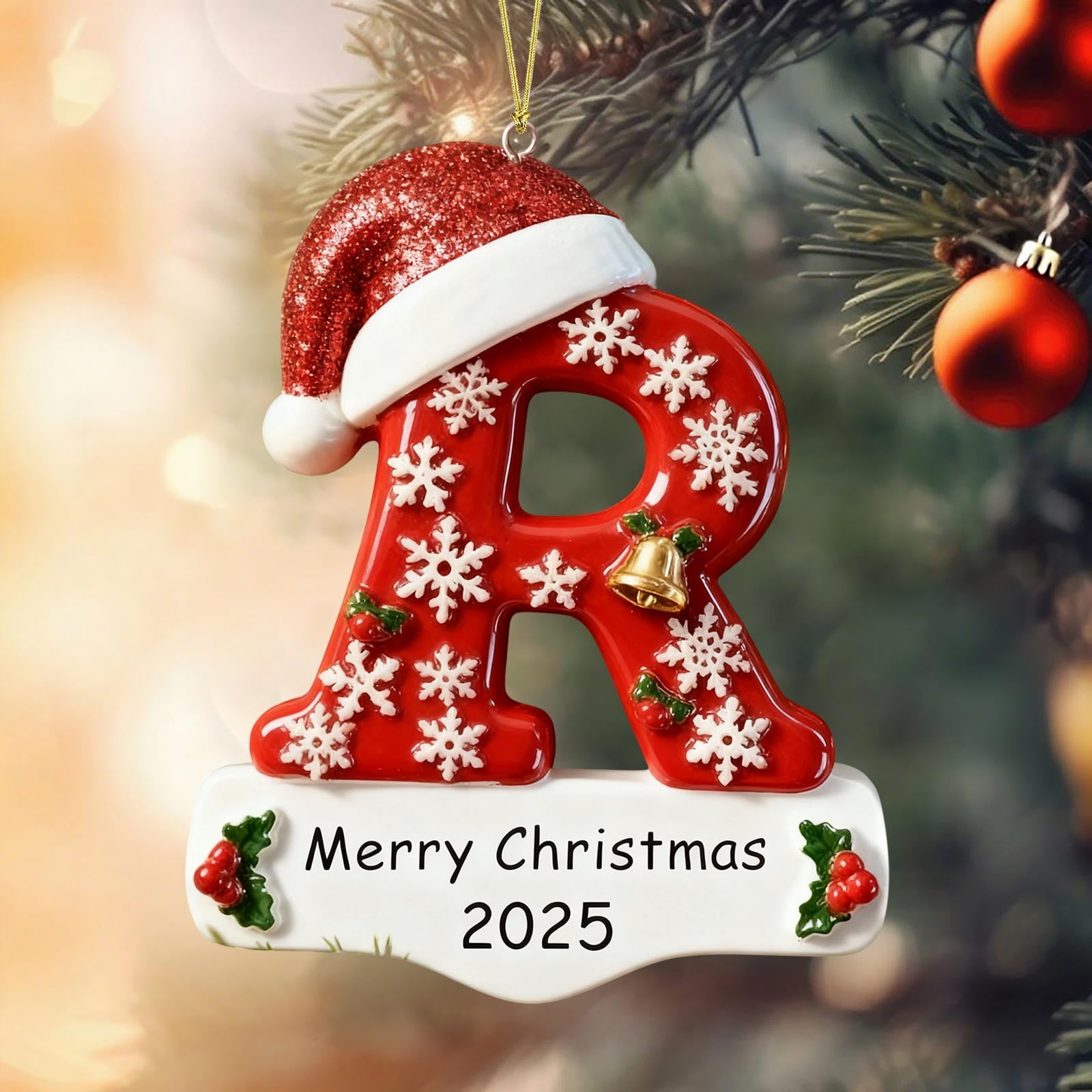 43 Letters DIY Christmas Tree Ornament, Personalized Pendant Hanging ...