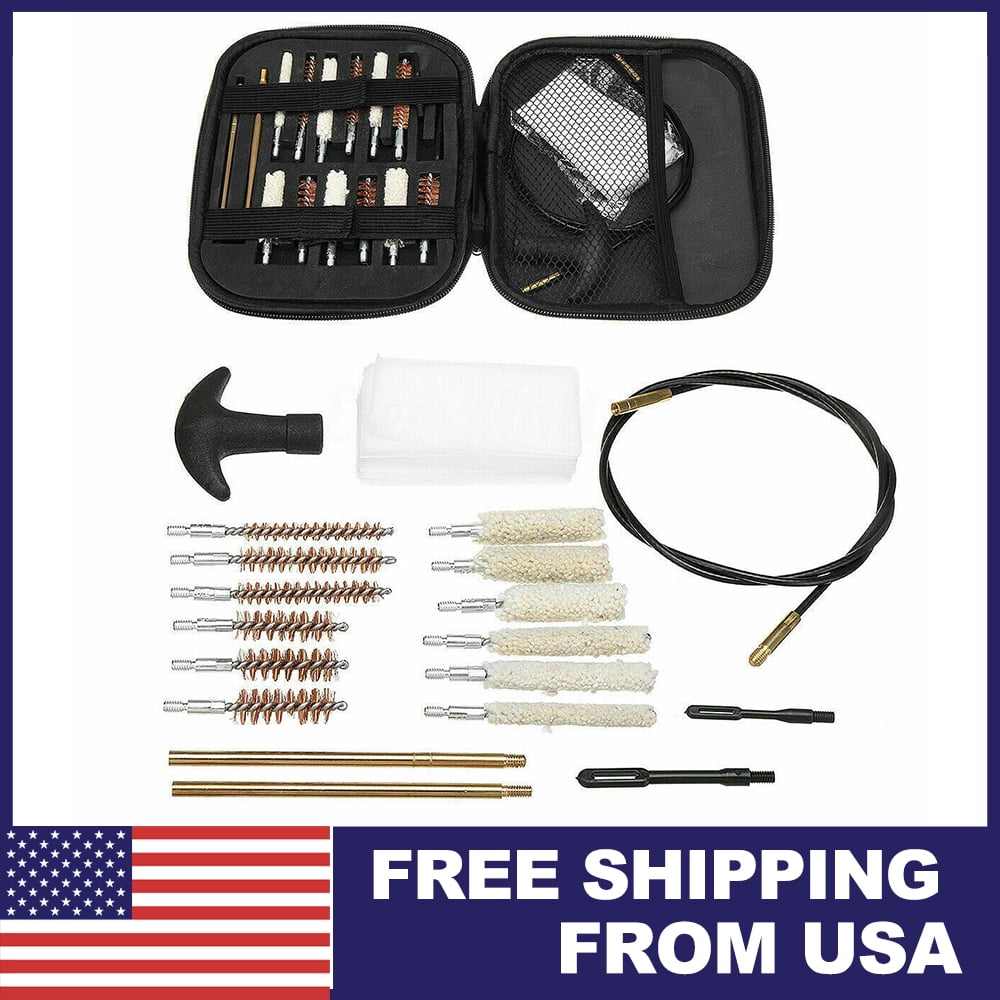 43 PCS Gun Cleaning Kit Pro Universal Pistol Rifle Shotgun Cleaner Set ...