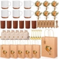 43 Pcs 6 Set Baby Shower Prizes for Adult Winner Ceramic Mugs Gold Leaf ...