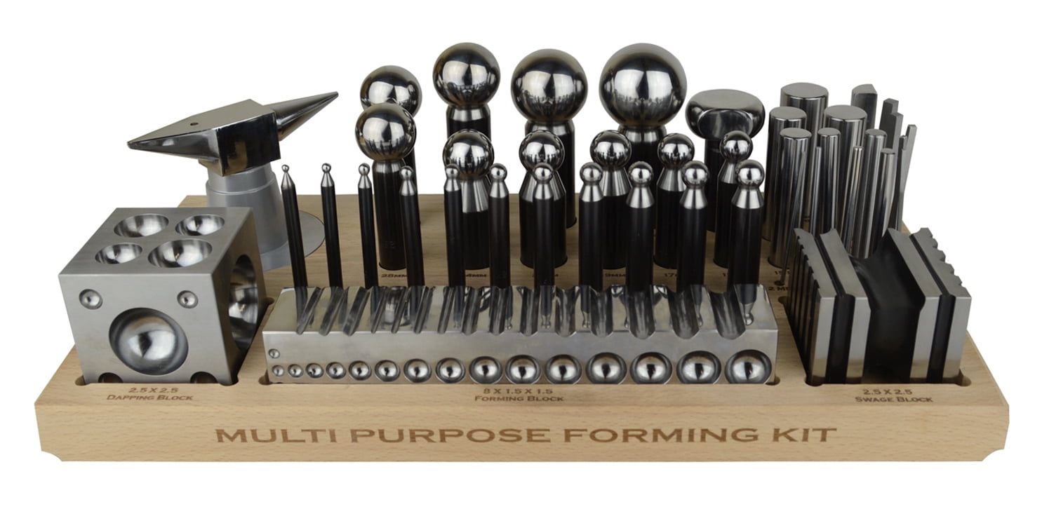 43-Piece Multi-Purpose Metal Forming Jewelry Making Dapping Punch Set ...