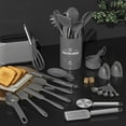 43-Piece Silicone Kitchen Utensil Set with Stainless Steel Handles ...