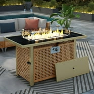RADIATA 43" Aluminum Propane Fire Pit Table, 60,000 BTU Outdoor Gas ...