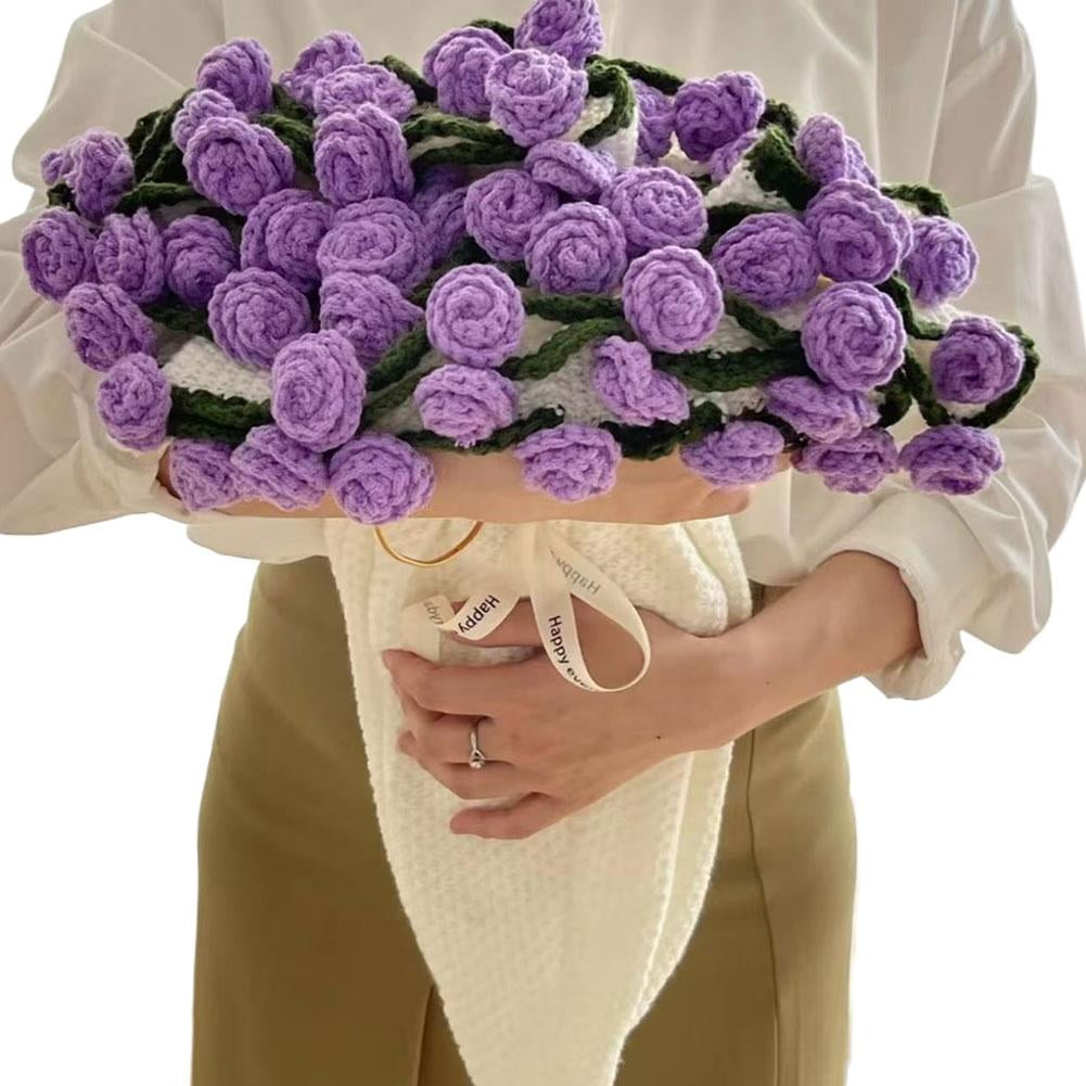 43" Rose Bouquet Throw Blanket, 3D Floral Sofa Blanket with 52 ...
