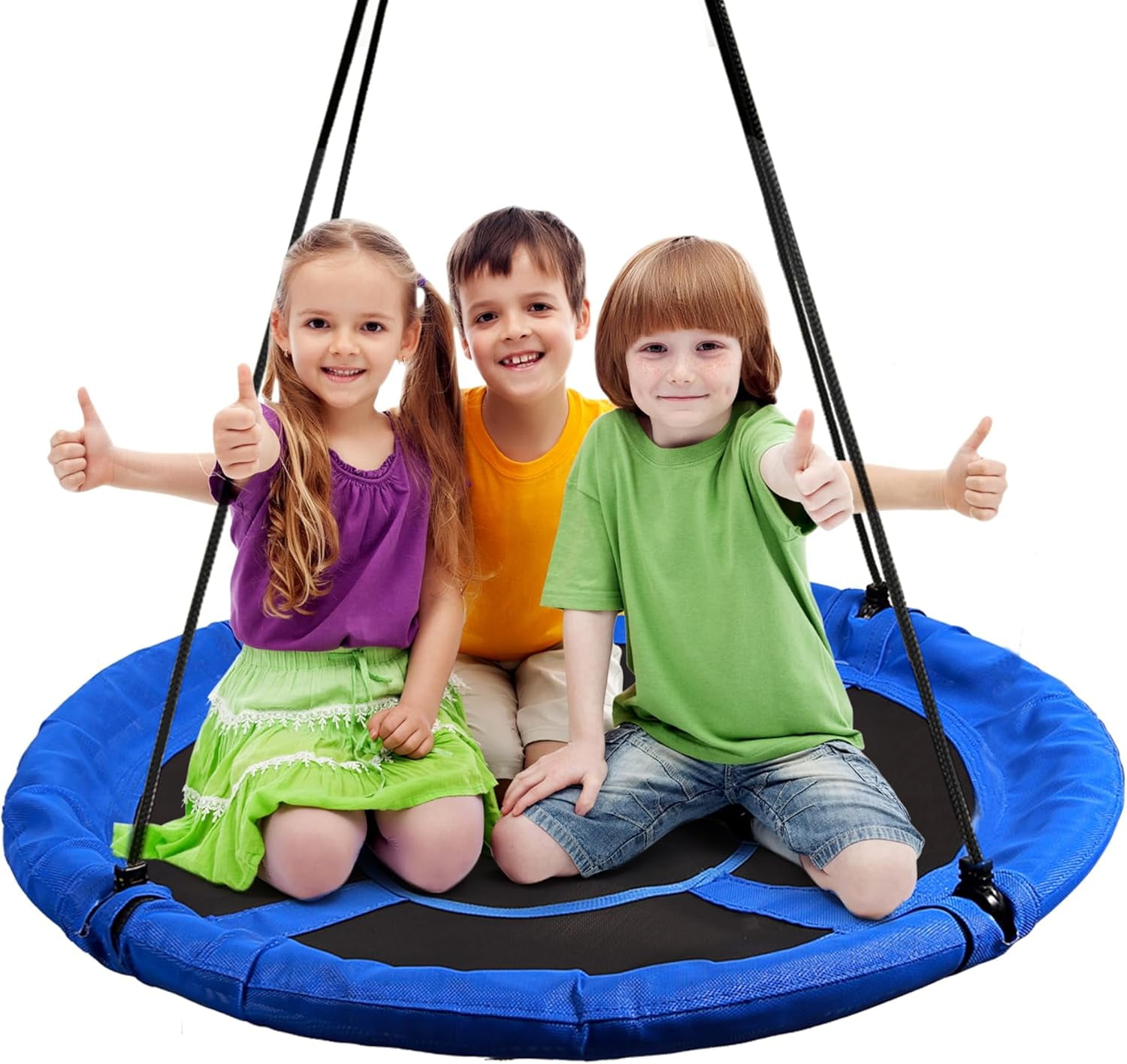 43” Saucer Tree Swing Set, Heavy Duty Extra Large Round Swing for Tree ...