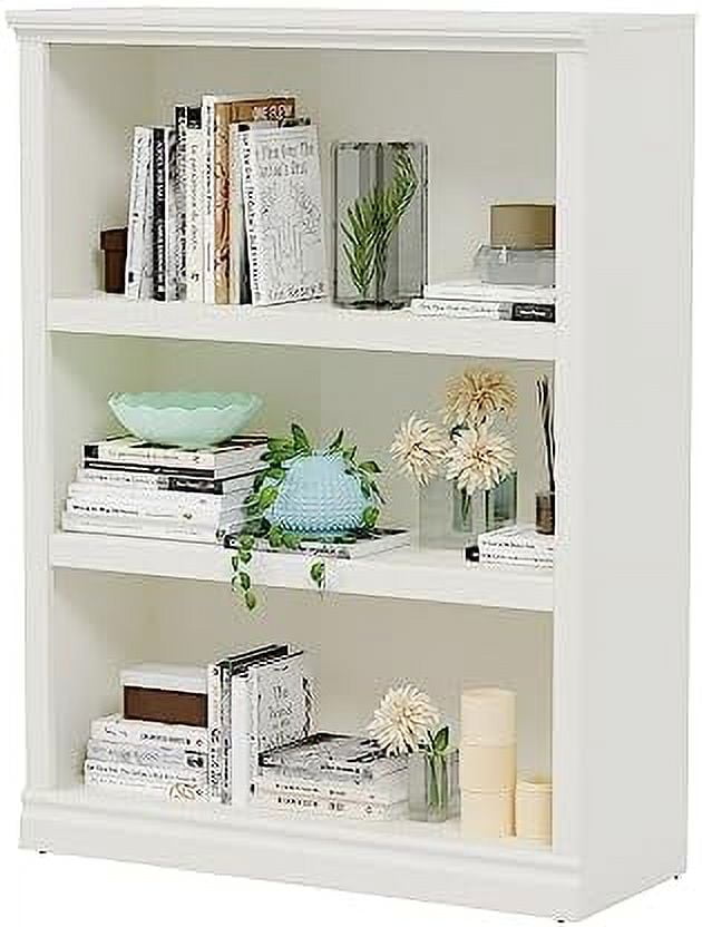 43 in Tall Bookcase, 3-Tier Bookshelf Open Storage, 33 inch Wide Floor ...