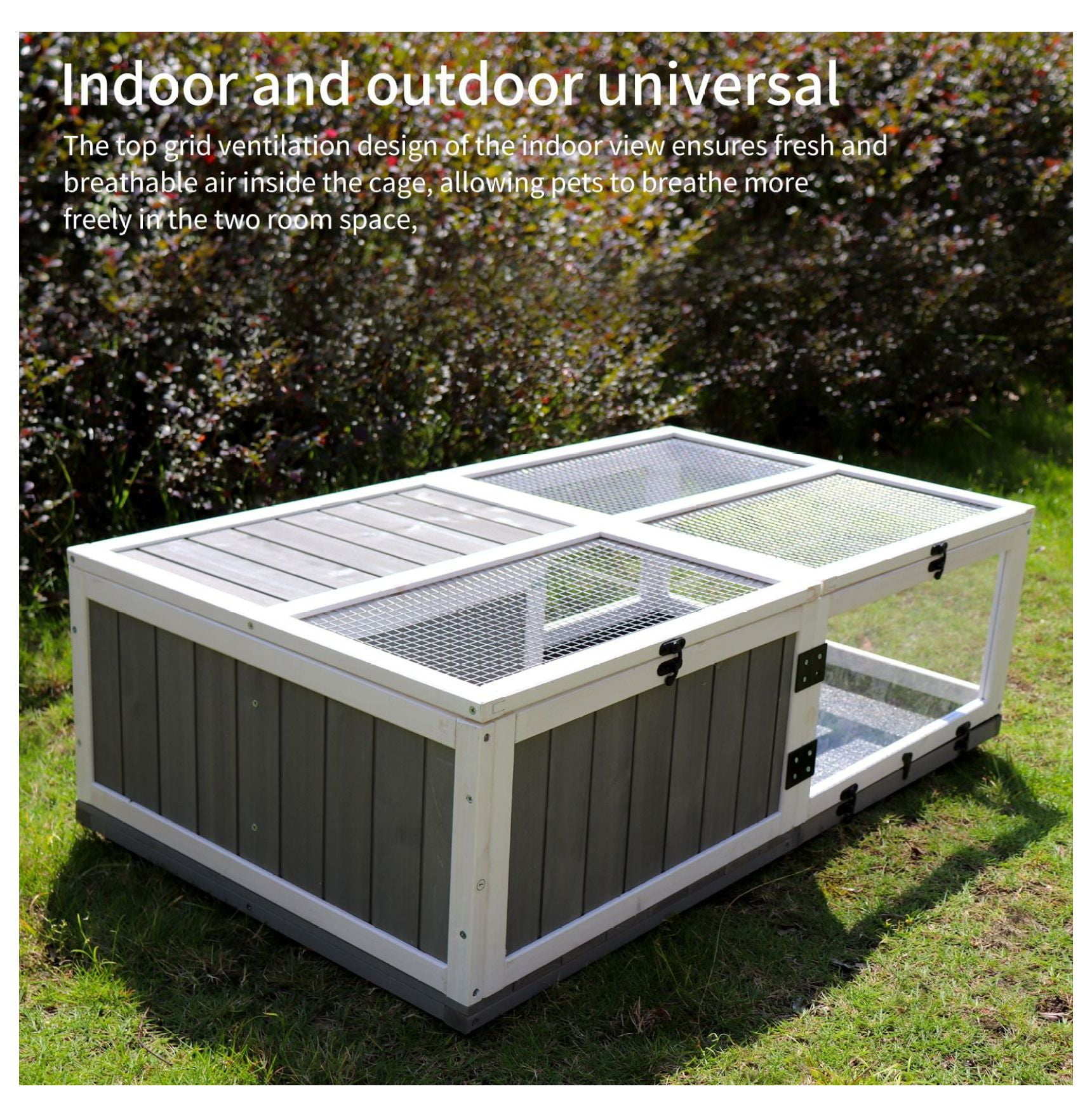 43"Upgrade waterproof tray, activity tray, wooden turtle house indoor ...