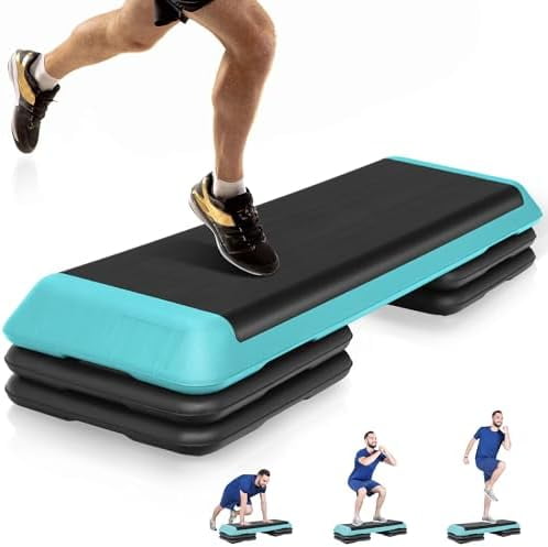 43 inch Aerobic Exercise Step Platform Adjustable Height Stepper ...