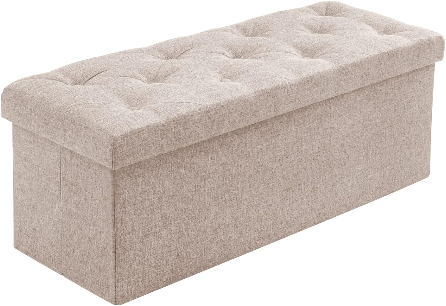 43 inch Ottoman with Storage, Linen Storage Ottoman Bench, Folding ...