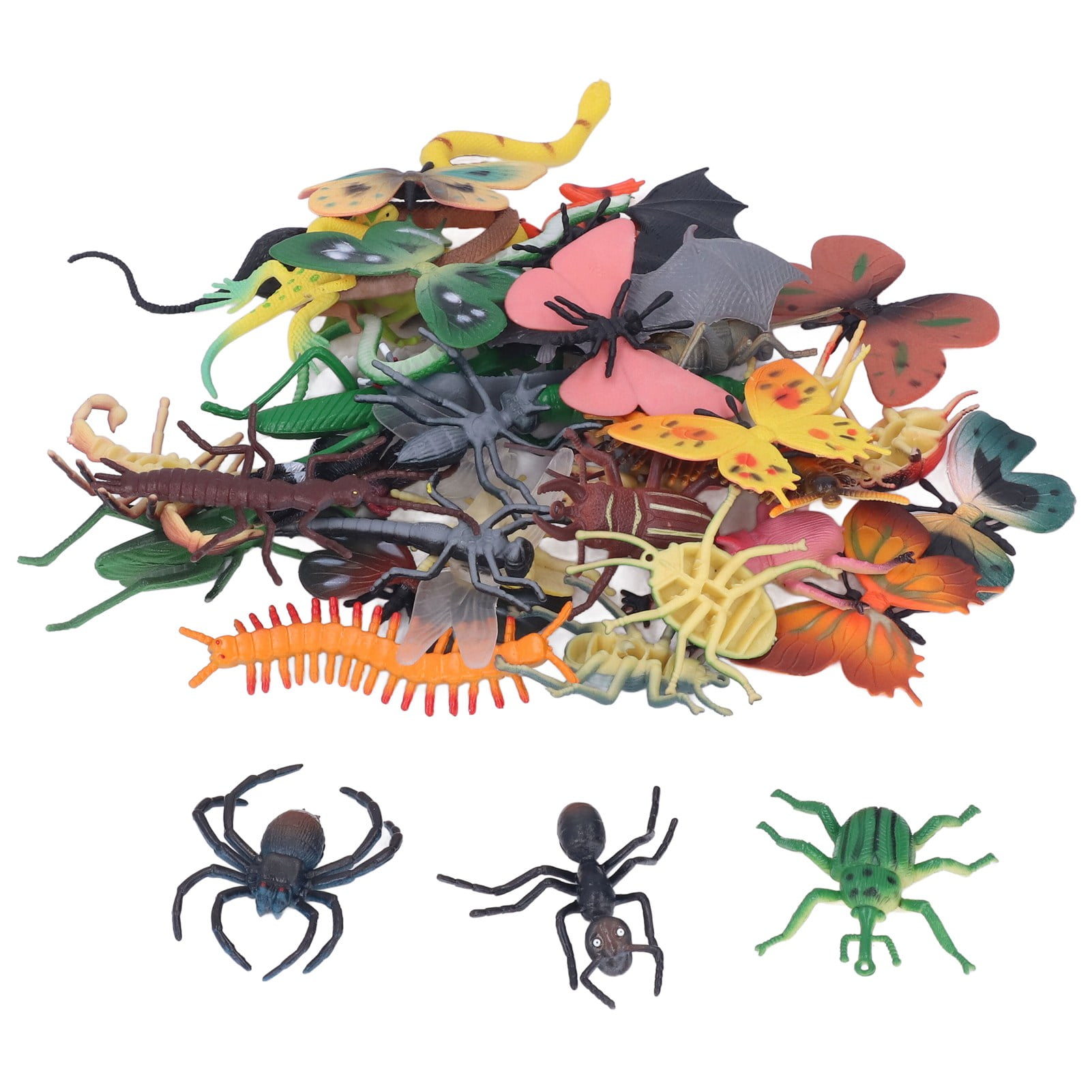 43 pcs Plastic Lifelike Assorted Figures Realistic Animal Model ...