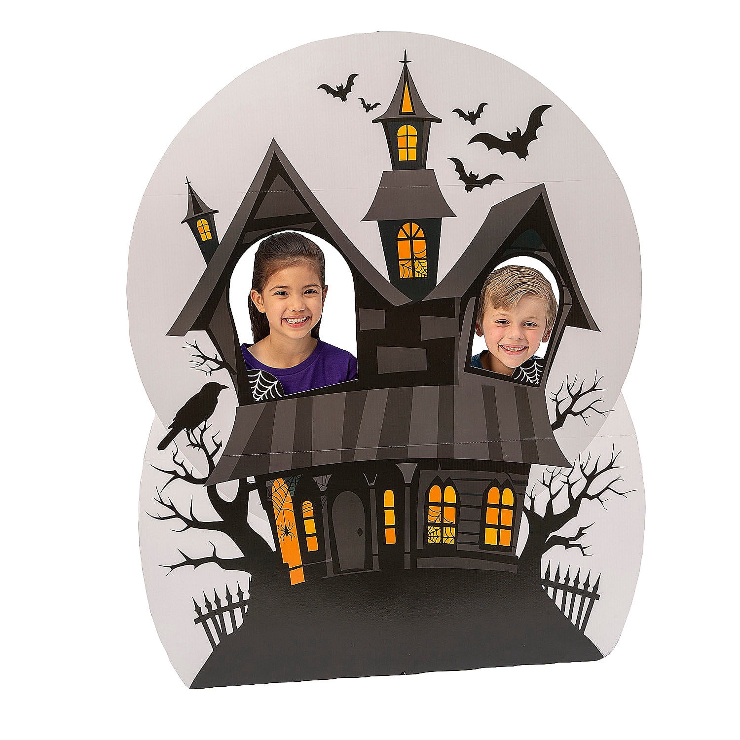 43" x 54" Halloween Haunted House Cardboard Cutout Photo Booth Stand-In ...