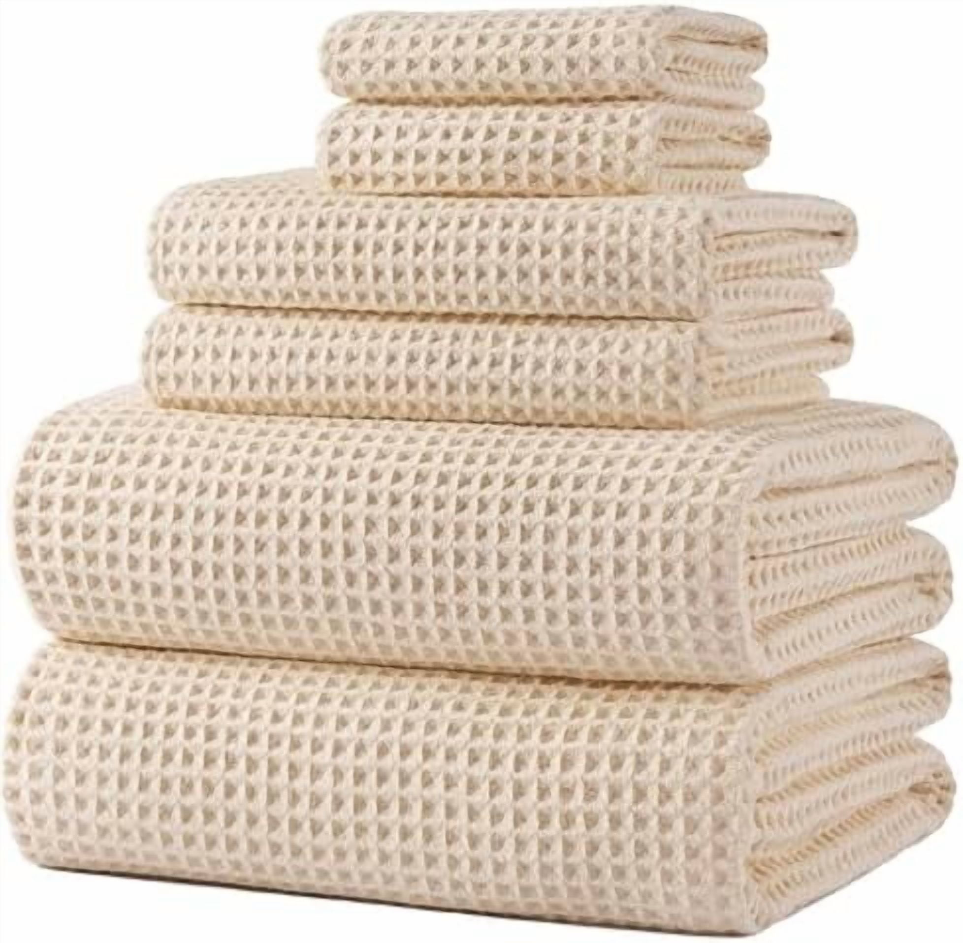 430 GSM Microfiber Quick Dry Lint Free Oversize Bath Towel Set, 6 Piece ...