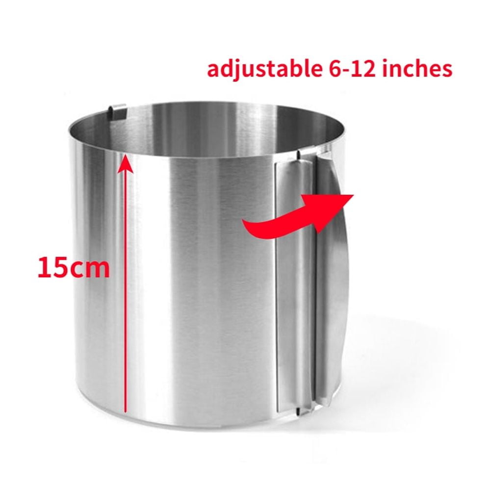 430 Stainless Steel 6-30cm Telescopic Mousse Ring Circle Mold Rustproof ...
