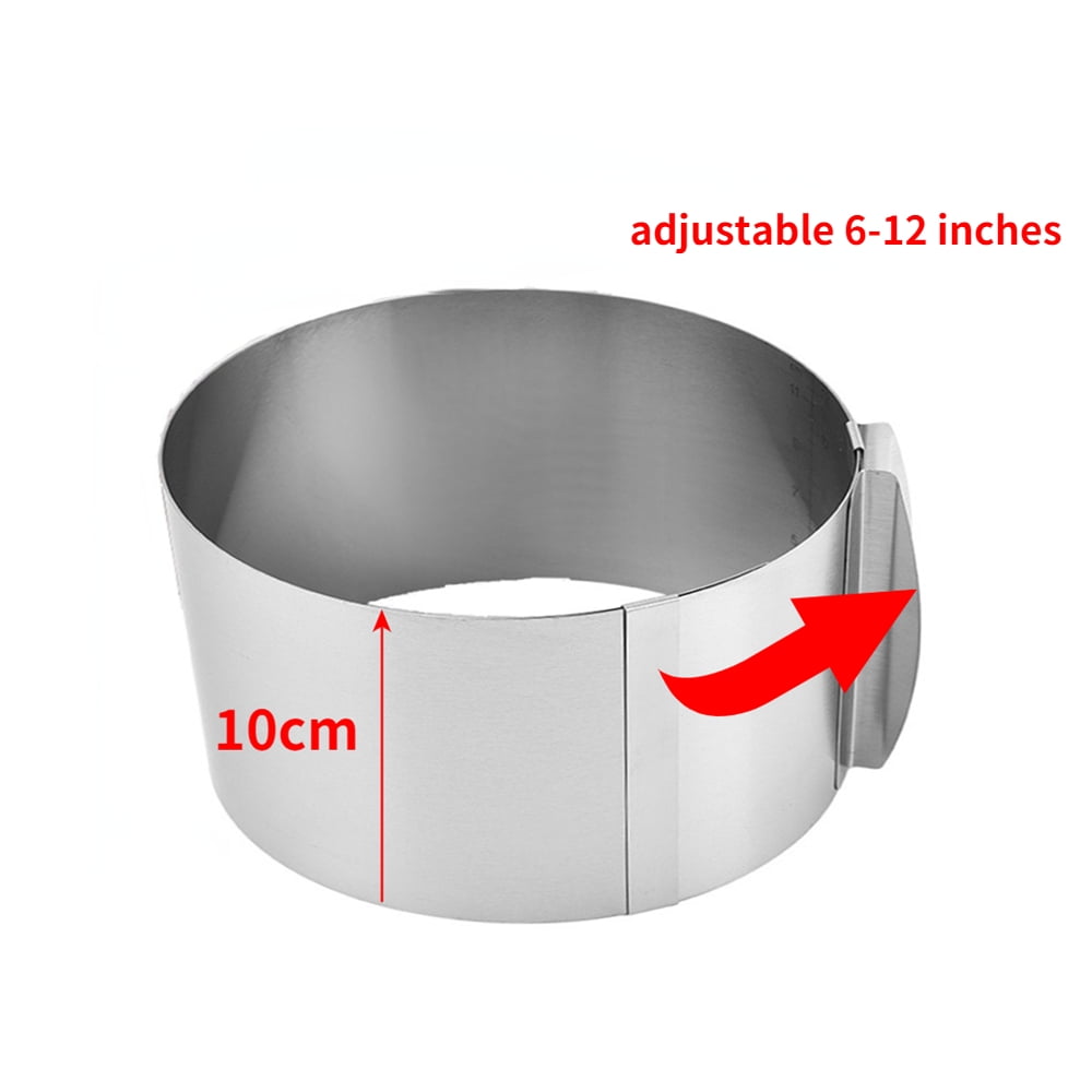 430 Stainless Steel 6-30cm Telescopic Mousse Ring Circle Mold Rustproof ...