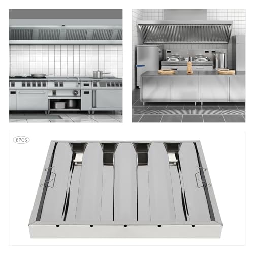 430 Stainless Steel Hood Filters 20W x 20H Inch, 4 Grooves Commercial ...