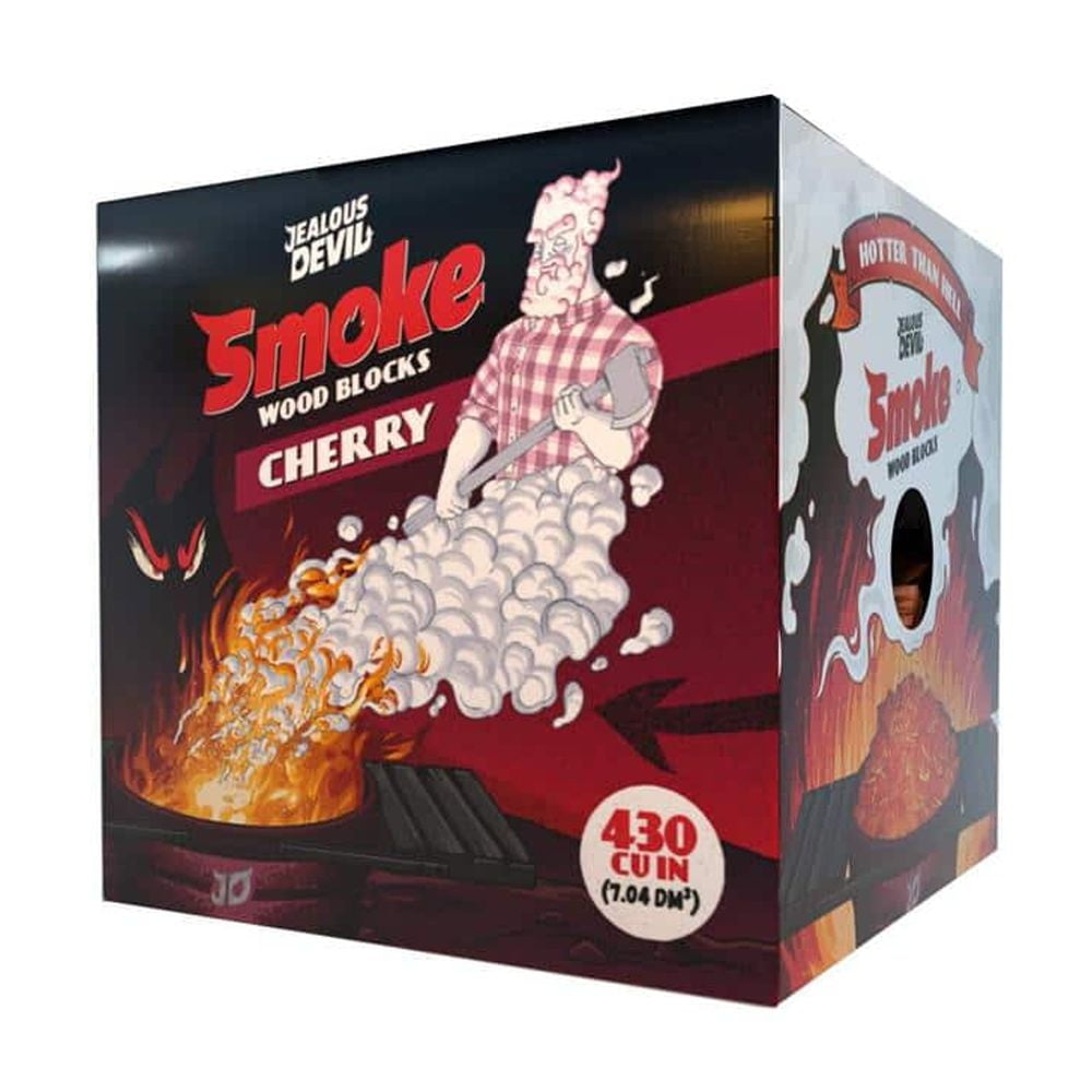 430 cu. in. Premium Smoke Cherry Wood Blocks, 100% Natural Wood Chunks ...