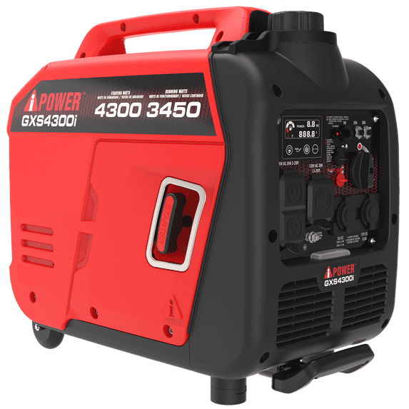 4300-Watt Recoil Start Gasoline Powered Light-Weight Inverter Generator ...