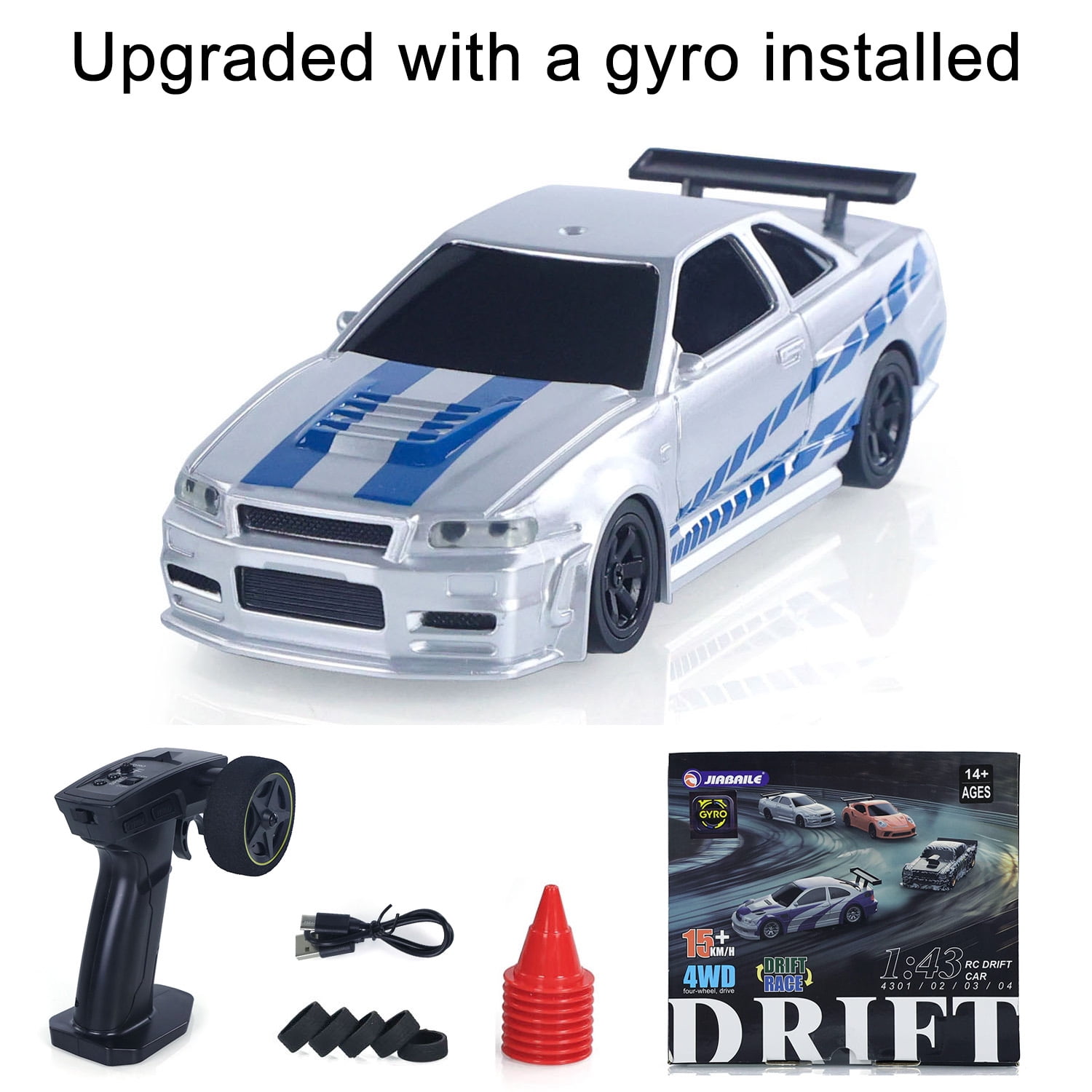 4304A 2.4GHz 1/43 RC Drift Car 4WD High Speed Racing Vehicles RTR Mini ...