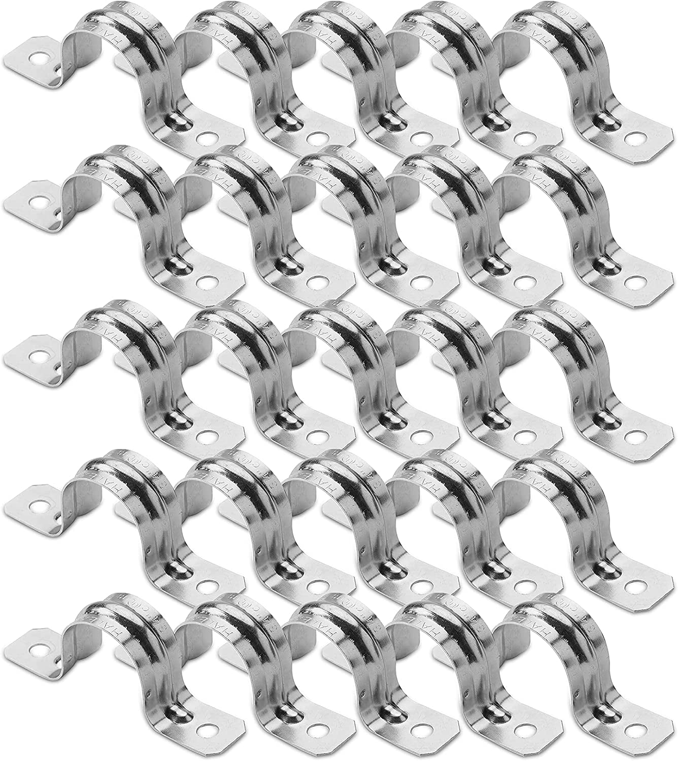 43183 Two Hole Rigid Pipe Strap - Sturdy Steel Strap clamps - Zinc ...