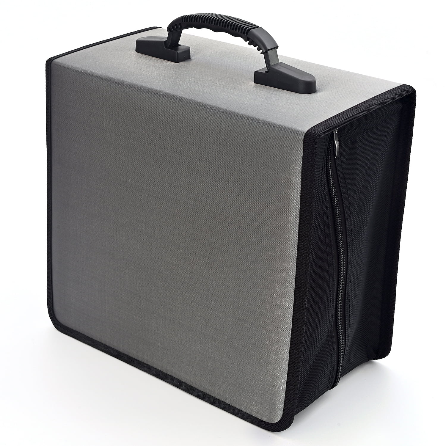 Large 432 Capacity CD/DVD Storage Case with Sleeves, Gray Heavy Duty ...