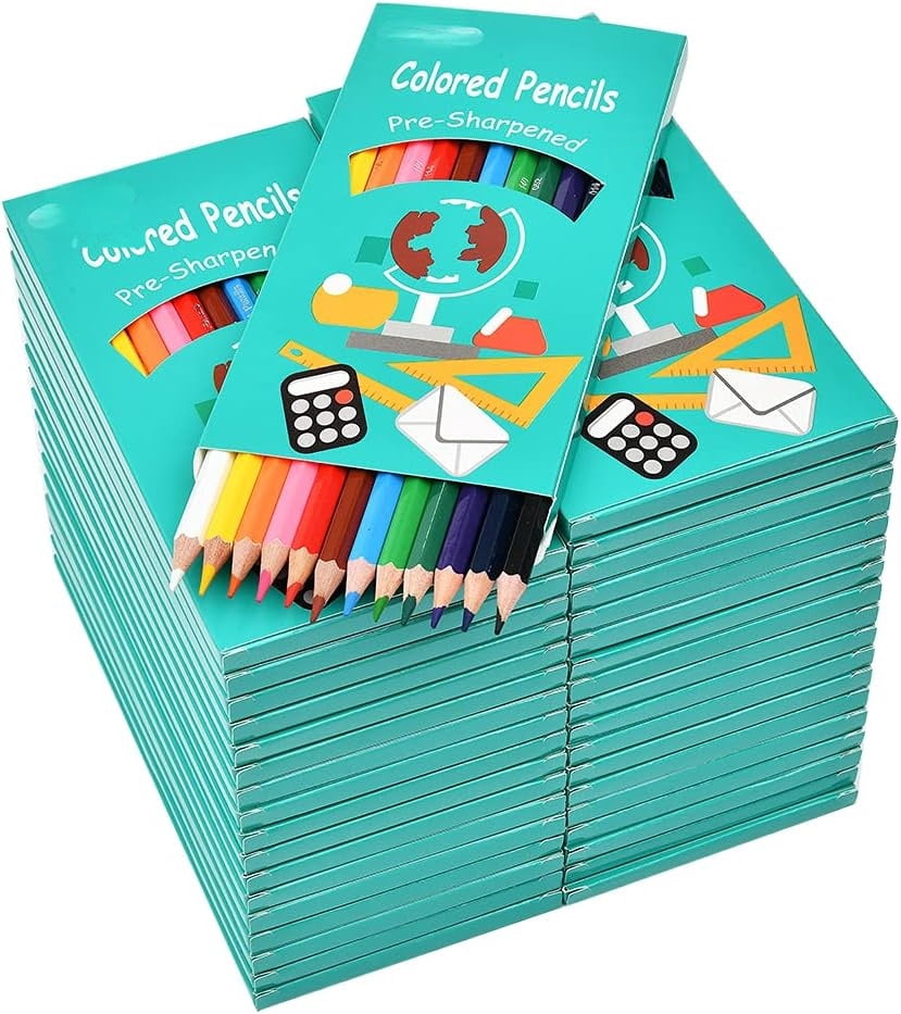 432 Count Pre-Sharpened Colored Pencils for , 36 Packs of 12, 12 ...