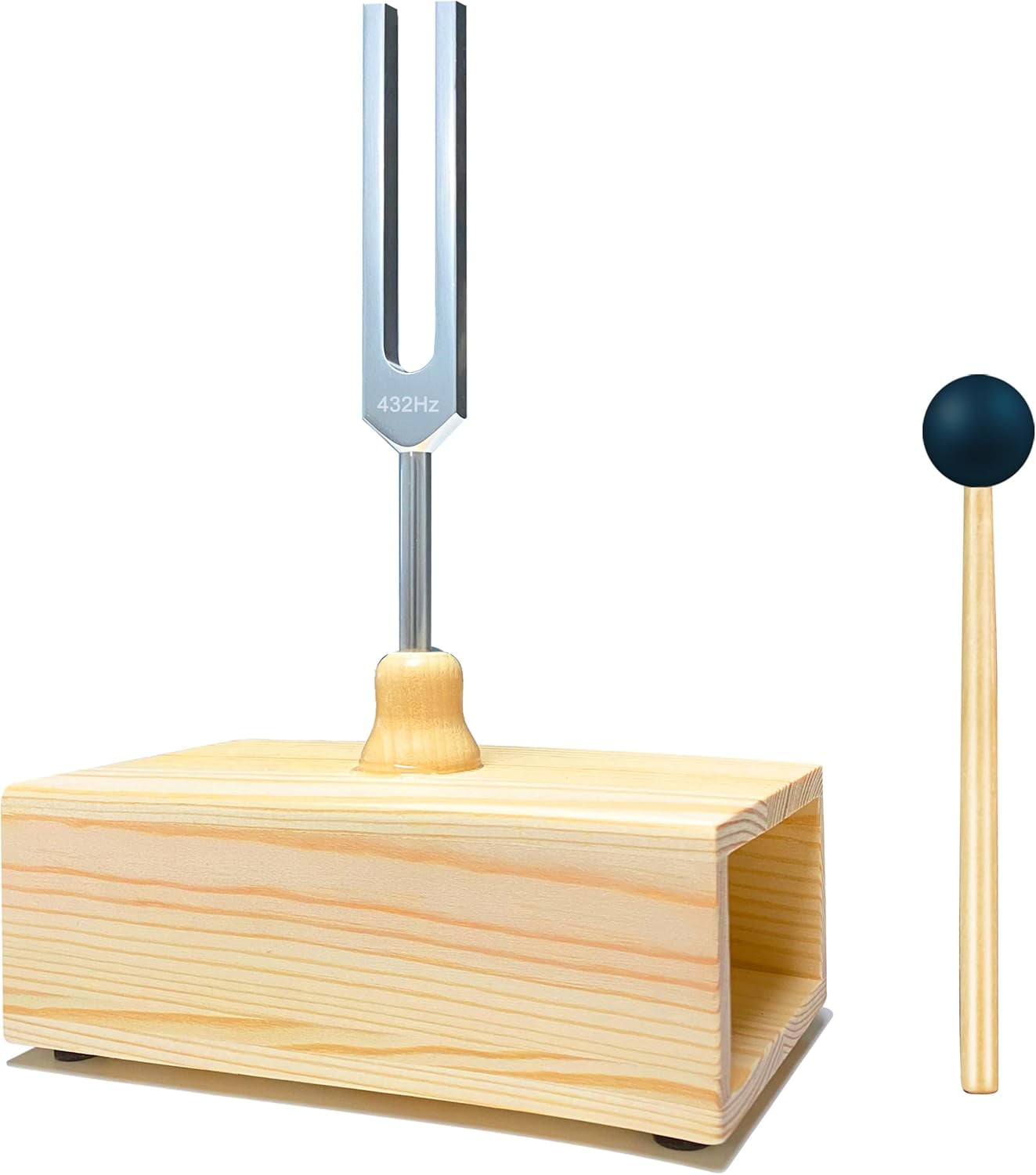 432 Hz Tuning Fork with Resonance Box, Aluminum Alloy, Wooden Speaker ...