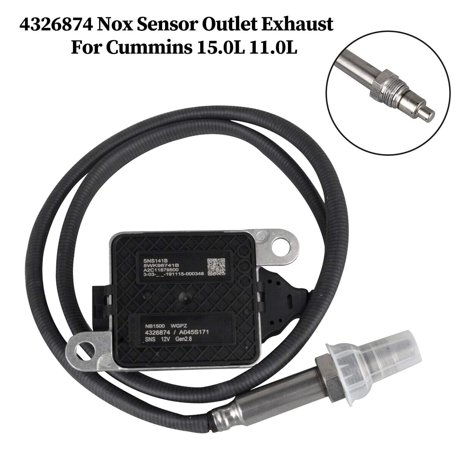 4326874 Nitrogen Oxygen Nox Sensor Outlet Exhaust For Cummins 15.0L 11 ...