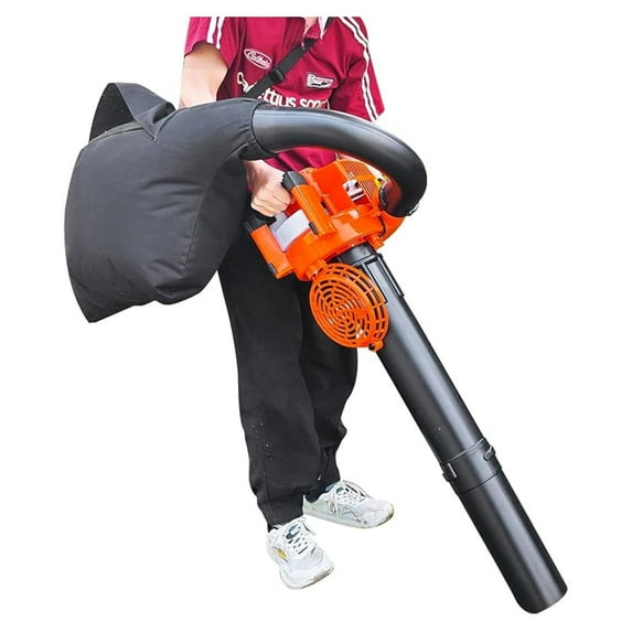 432CFM Gas Leaf Blower Mulcher Vacuum Cordless 3 in 1 with Bag 25.4cc 2-Cycle Lightweight Gas ...