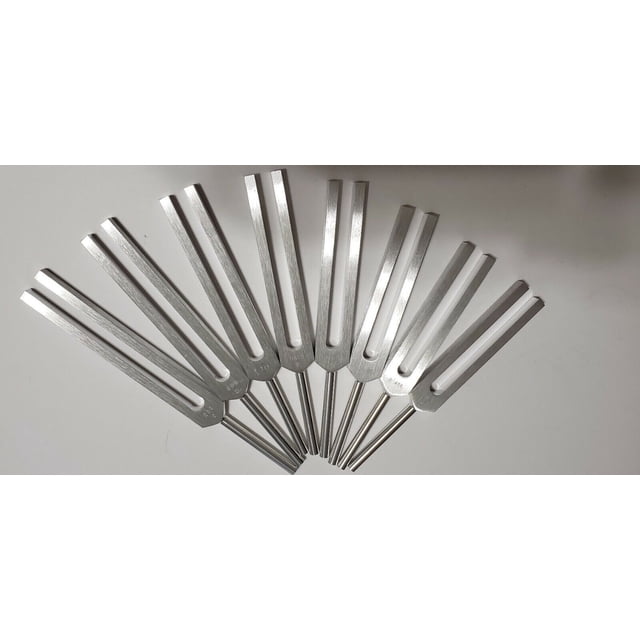 432Hz Verdi Tuning Fork Set of 8 with Long Handle for Music, Healing ...