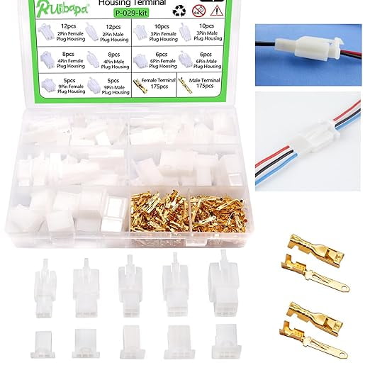 432PCS Auto Electrical Wire Connectors Kit,2.8mm 2 3 4 6 9Pin Wire ...