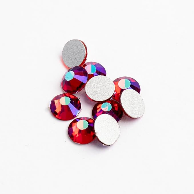 432pcs Crystal Lane DIY SS12 (3mm) Siam AB Glass Round Flat Back Rhinestones for nail art ...