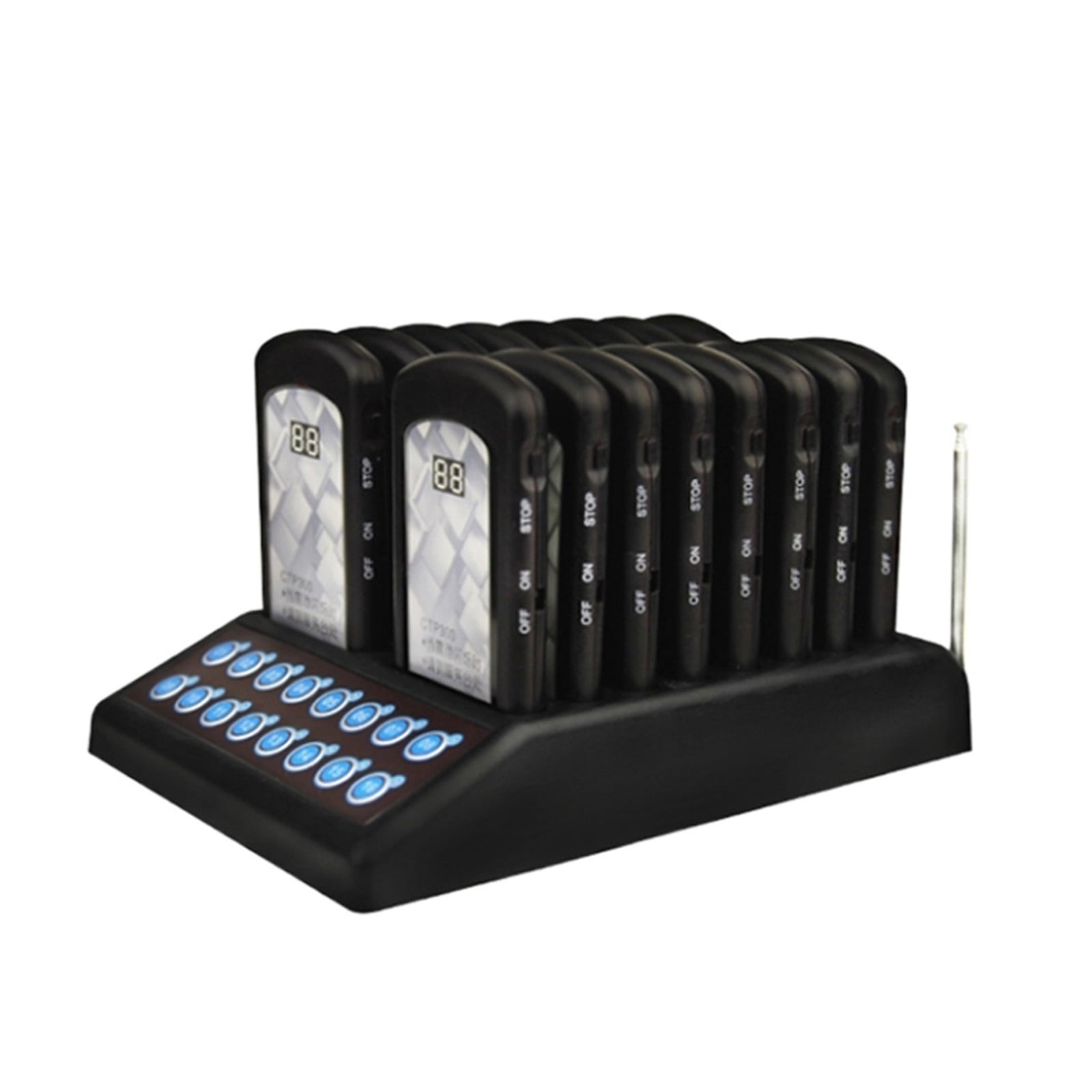 433.92MHz Vibrating Coaster Wireless Queueing Paging System 16 Pars 1 ...