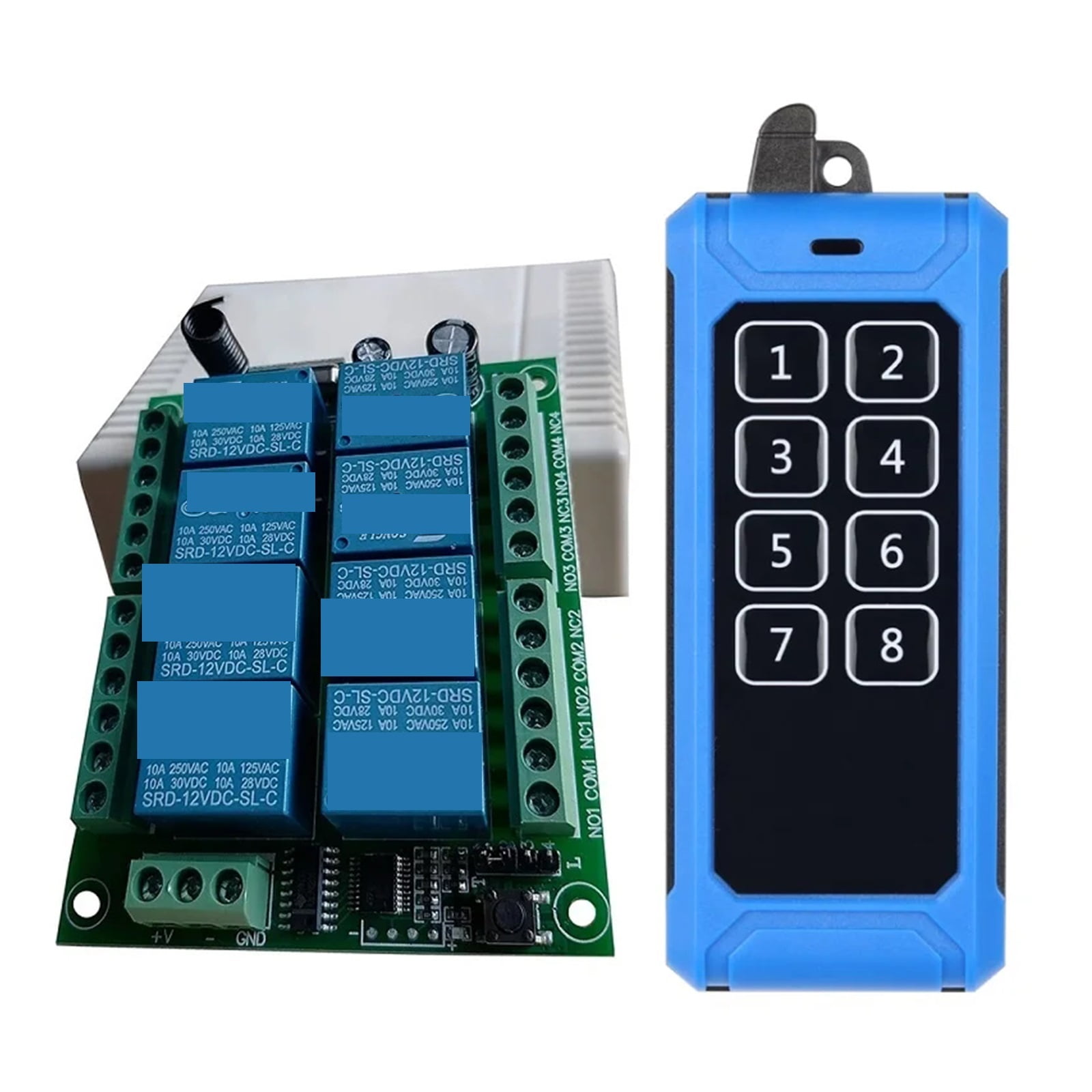 433 DC12/24 8CH Wireless Remote Control Switch Remote Control System ...