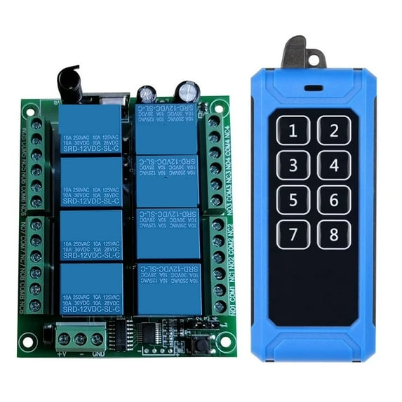 433 DC12/24 8CH Wireless Remote Control Switch Remote Control System ...