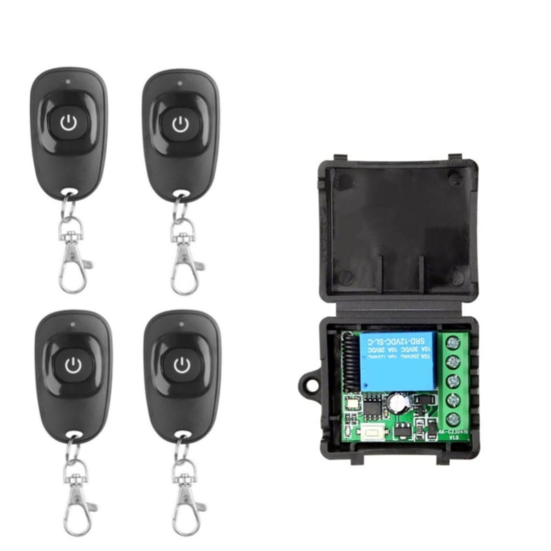 433 Mhz Universal Gate Remote Control Switch DC 12V 10A Relay Receiver ...