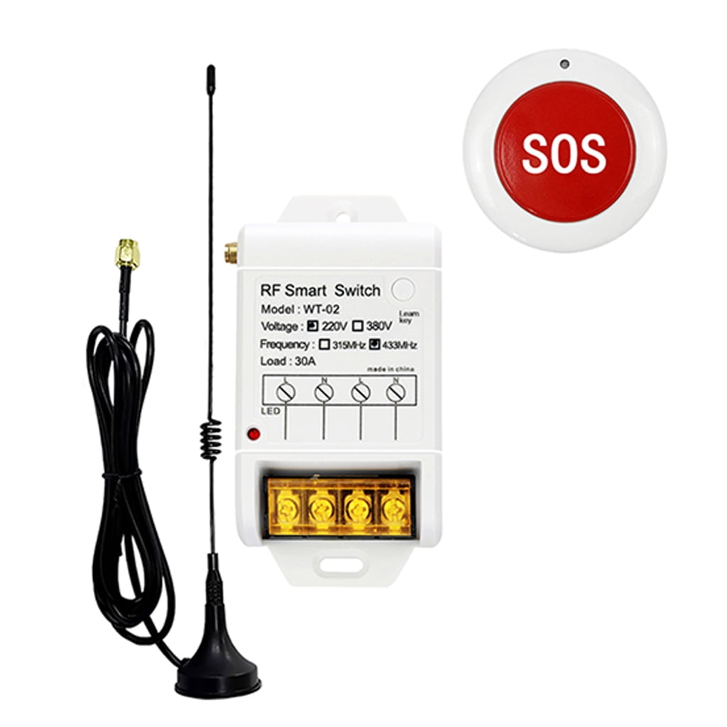 433MHz 220V Single Channel Remote Controls Switches 40A Relays for Home ...