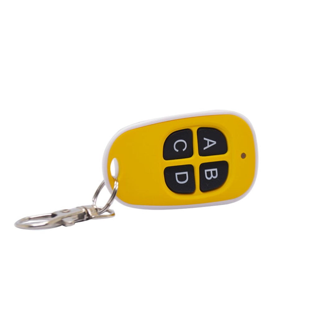 433MHz 4-Button Garage Door Remote Control Cloning Device Yellow ...