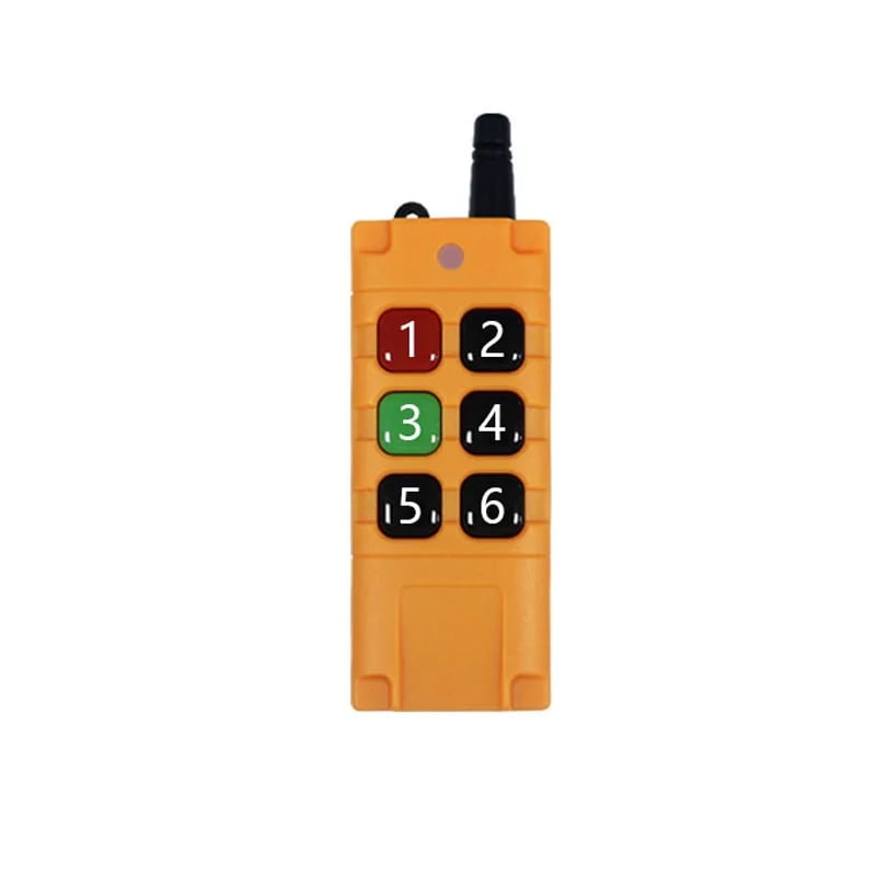 433MHz RF 9V 6 Channels 6Buttons Learning Code Fixed Code Industrial Wireless Remote Control ...