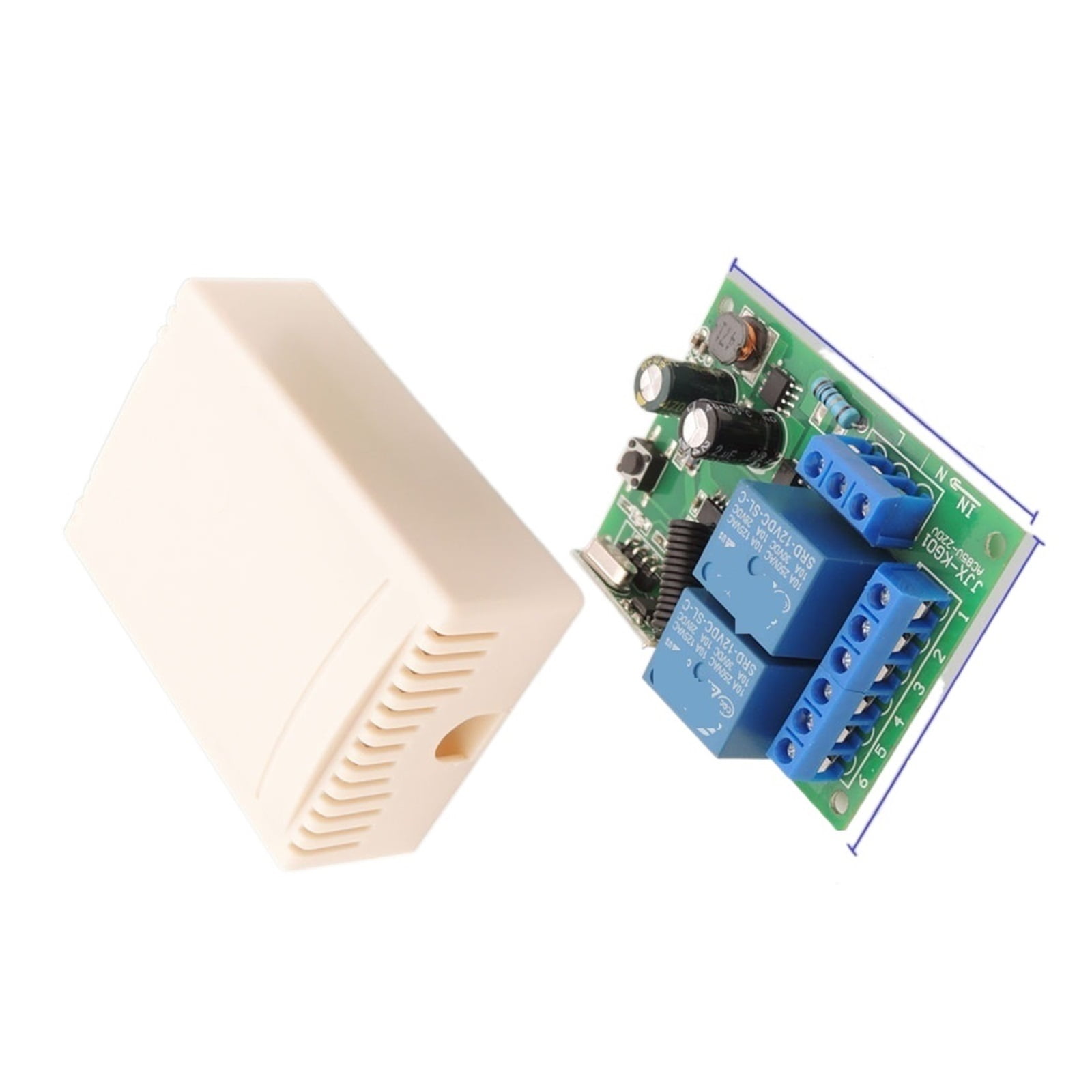 433MHz Universal Remote Control Gate Door Module Relay Receiver And 2 ...