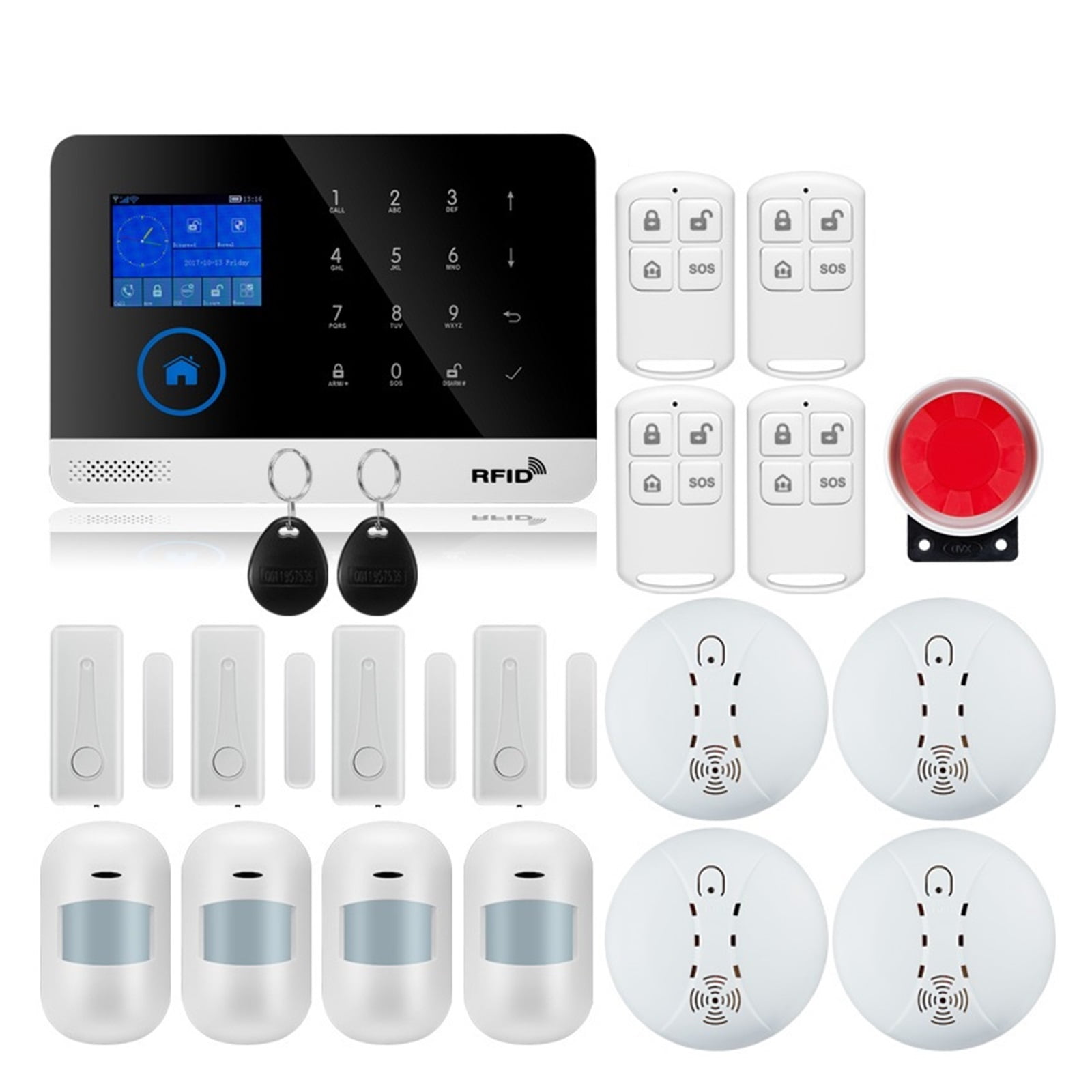 433MHz Wireless GSM Home Security Alarm System For Tuya APP With Motion ...