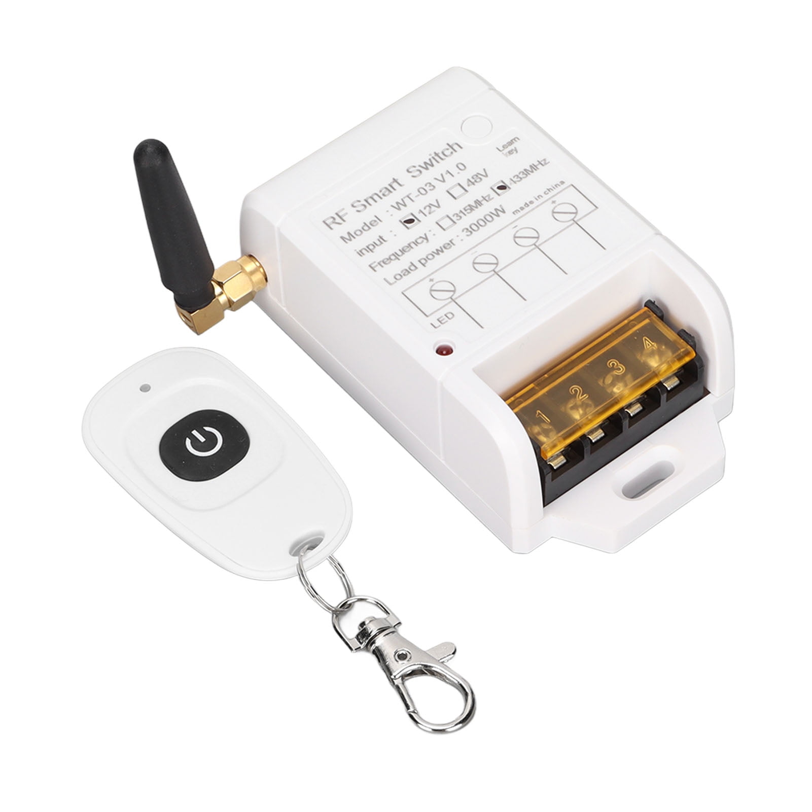 433MHz Wireless RF Switch DC 12V 1CH Wireless Remote Control Switch for ...