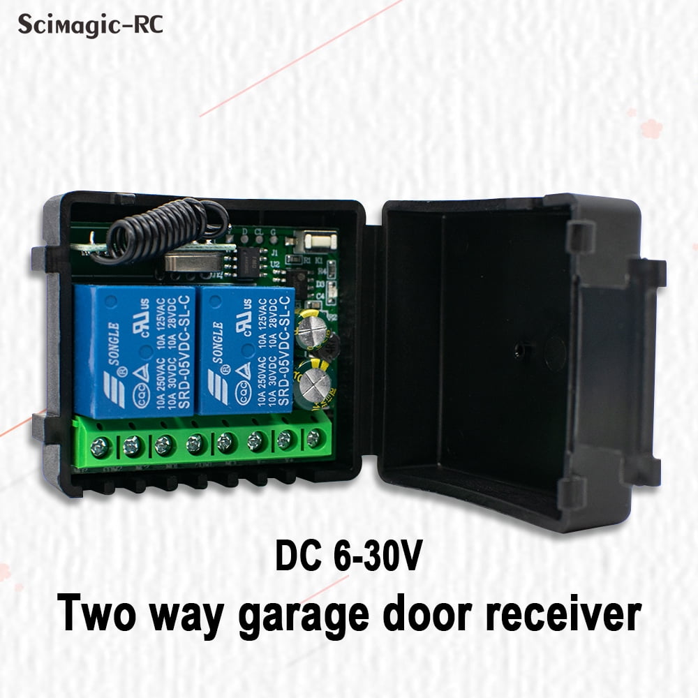 433MHz rf Remote Control DC 12V 24V 220V 2CH Relay Receiver for ...