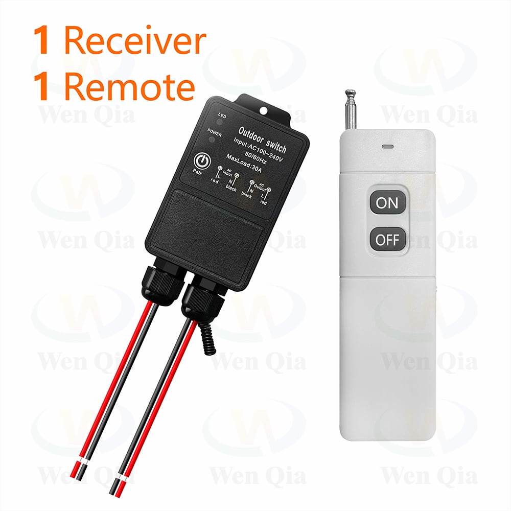 433Mhz 110V 220V 30A High Power Wireless Remote Control Switch Outdoor ...
