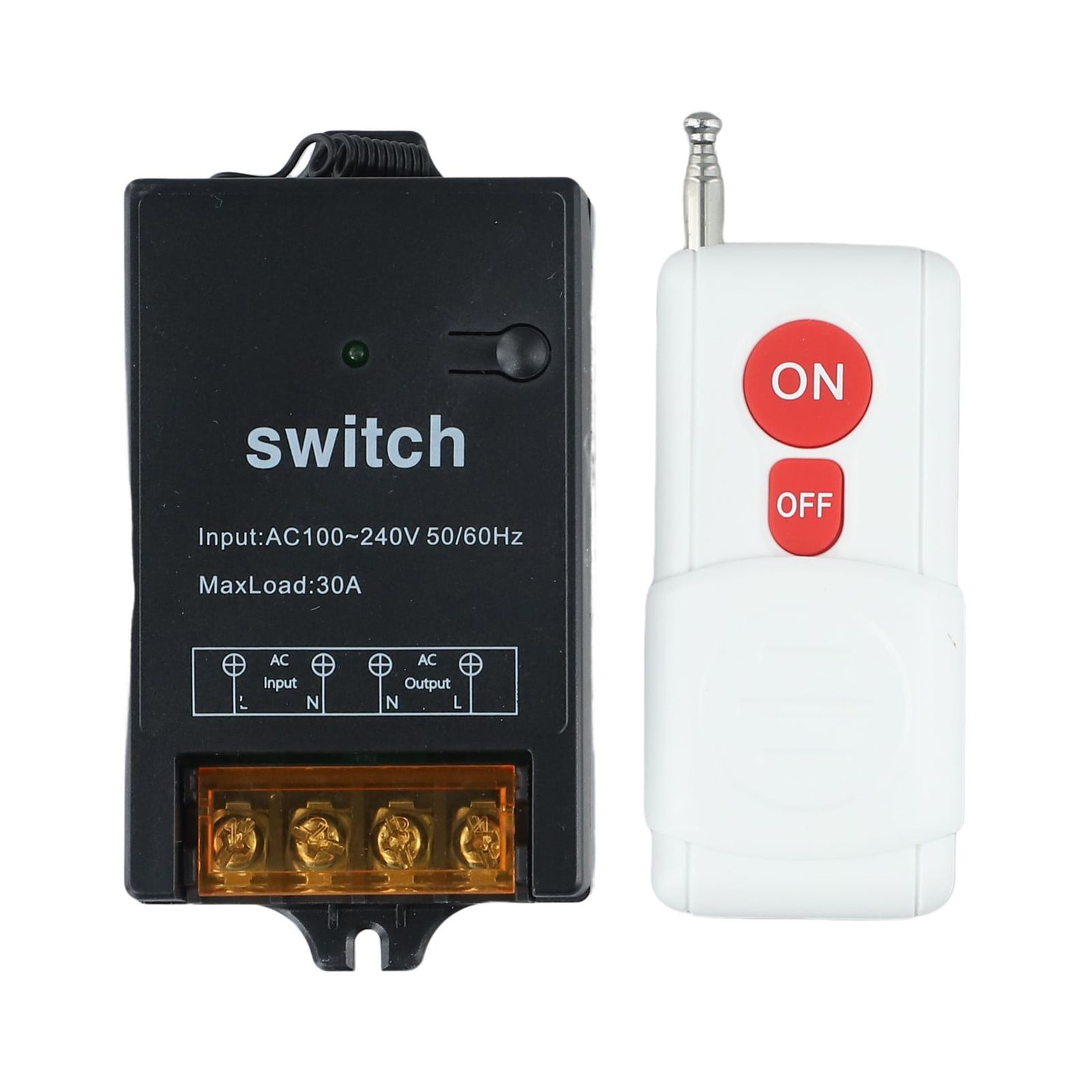 433Mhz RF Remote Control Switch 30A High Power 500M Wireless Remote ...