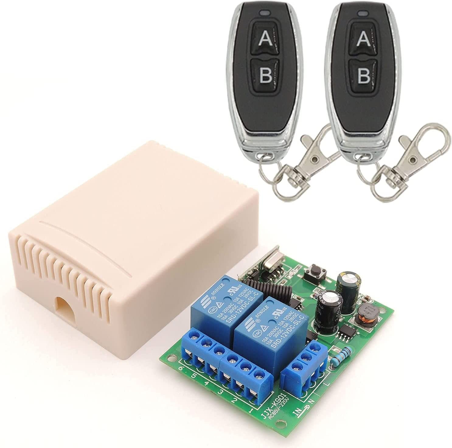 433Mhz RF Wireless Remote Switch, 2 Channel AC 110V/220V/230V/240V ...