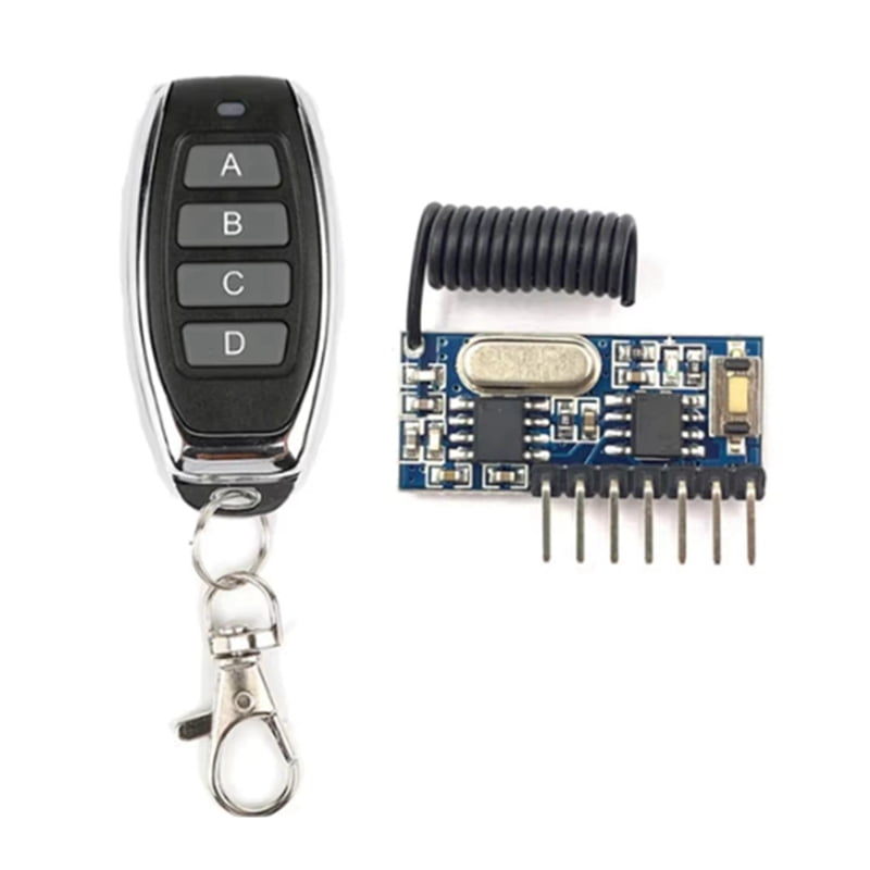 433Mhz Wireless RF Remote Control Transmitter and Receiver Module Set 4 CH Output Control Switch ...