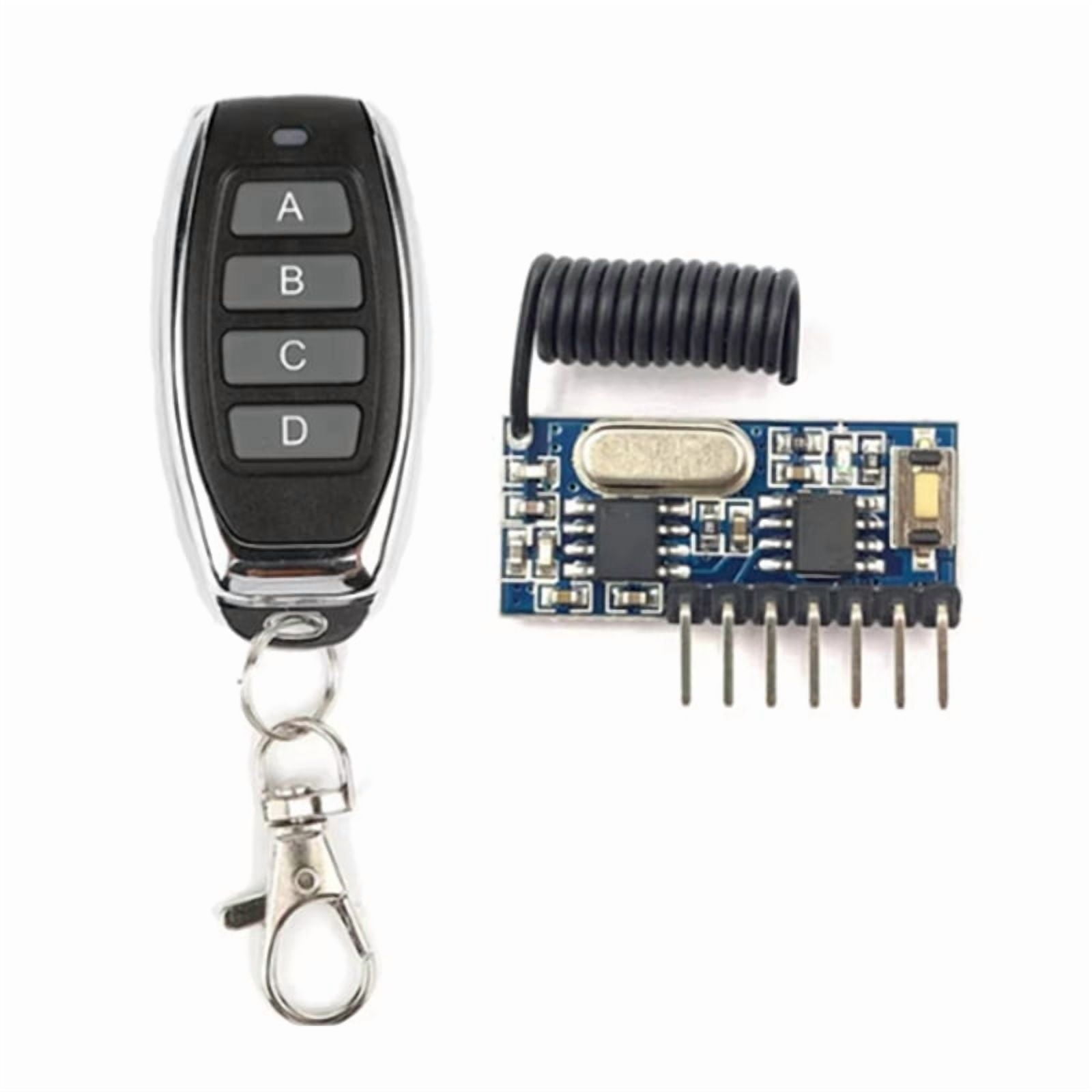 433Mhz Wireless Remote Control Transmitter and Receiver Module Set 4 CH ...