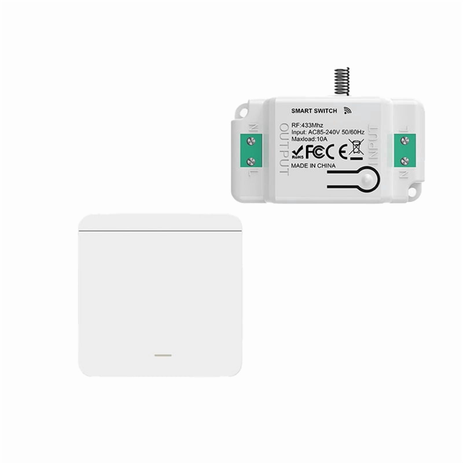 433Mhz Wireless Wall Switch 86 Wall Panel Transmitter Safety Switch and ...