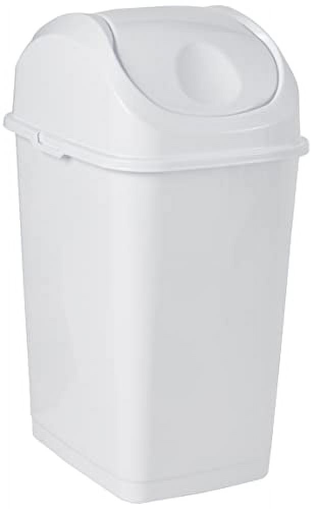 434 9.2 Gallon Slim Trash Can, Size: Pack of 1, White - Walmart.com