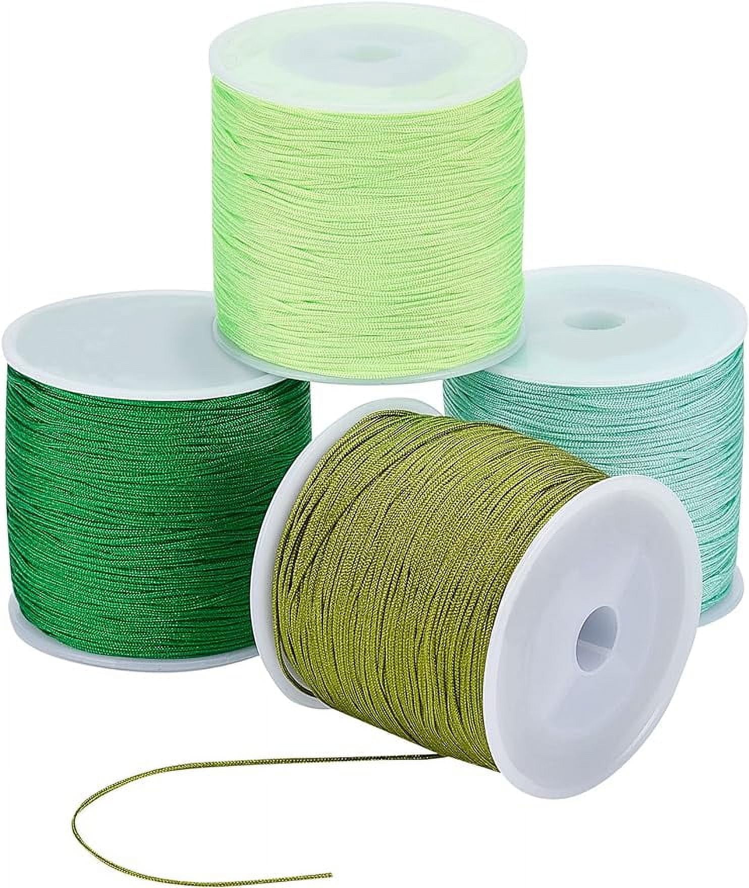 435 Yards 0.8mm Beading String Green Nylon Cords Chinese Knotting Cord ...