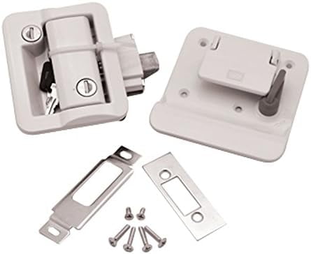 43610-09 FIC Travel Trailer Lock with Deadbolt - White - Walmart.com